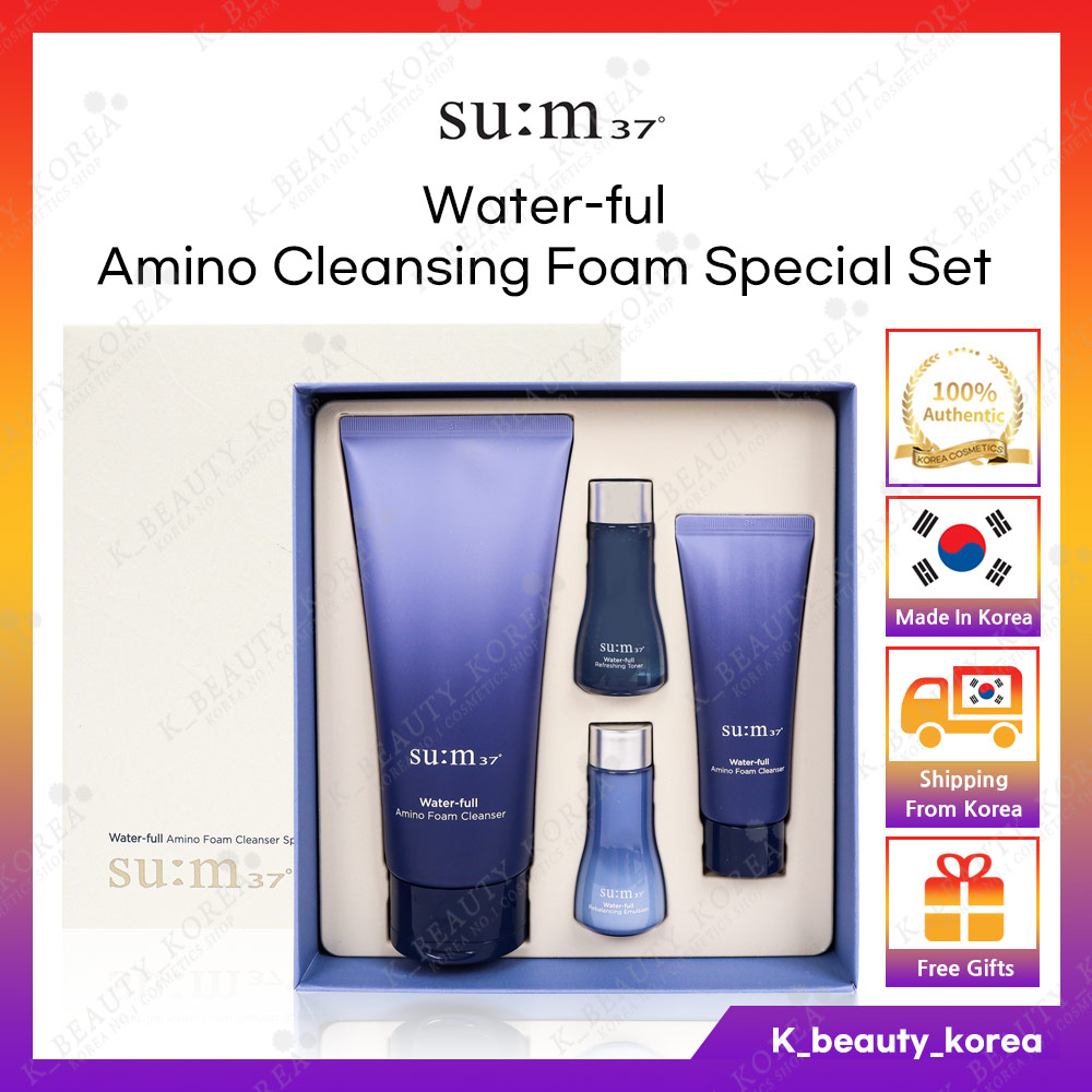 [SU:M37] SUM37 Water-full Amino Cleansing Foam Special Set / Facial ...