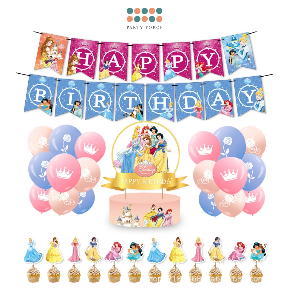 [SG seller] Disney Princess Theme Set A Birthday Decoration Pack 1 ...