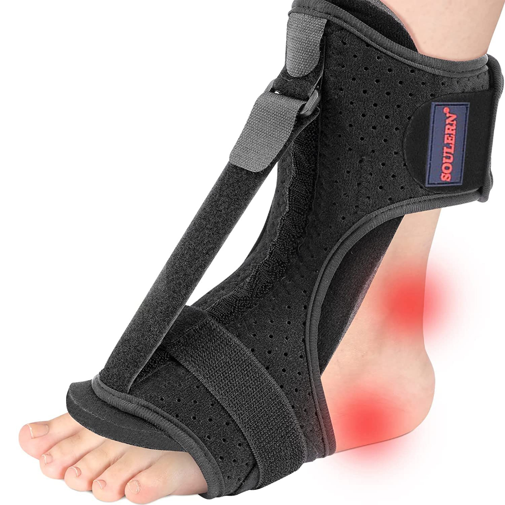 Plantar Fasciitis Night Splint Drop Foot Brace, Ankle Support with ...
