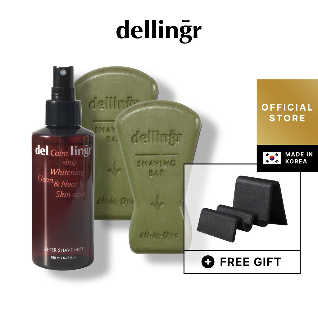 [Dellingr] Shaving Bar Starter Kit Cica 200g with Cooling Aftershave ...