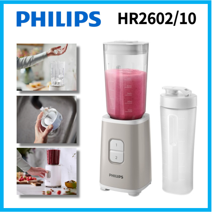 Philips HR2602/10 Mini Blender 350w mixer convenient cleaning Step 2 ...