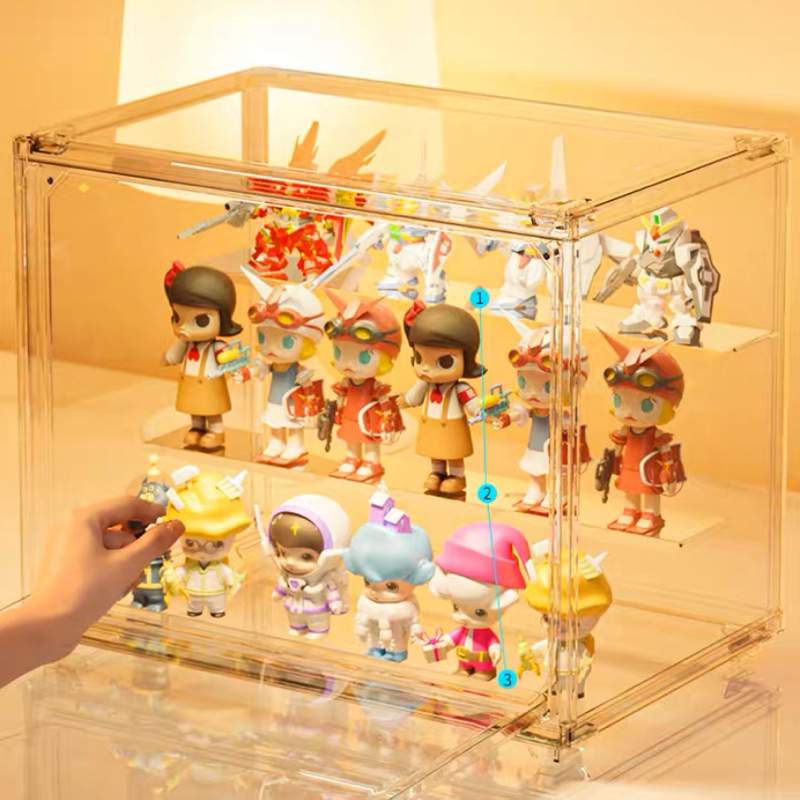 Popmart Display Box Storage Full Transparent Layers Acrylic Case Blind ...