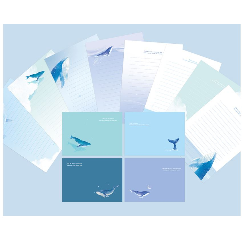 [Made in Korea] Letter Paper Set Writing Paper with Envelopes Set ...