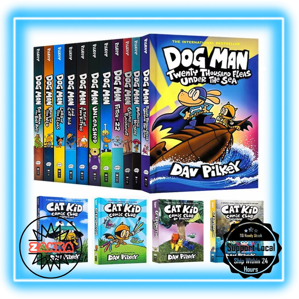 Latest Dogman and Cat Kid Series by Dav Pilkey (18 Hardcover Books ...