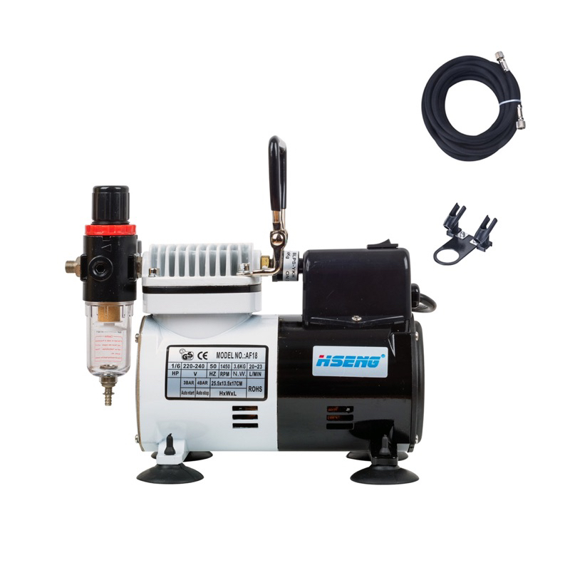HSENG Pro Air Compressor W/ 1.5M Hose suitable for Painting Gundam ...