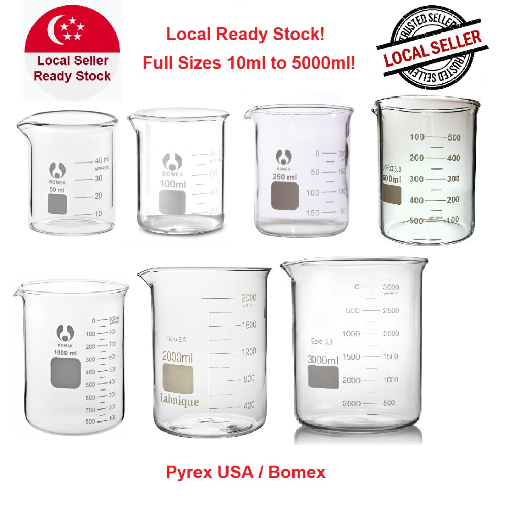 Glass Beaker 1L/2L/3L/5L Tall/Short form | Shopee Malaysia