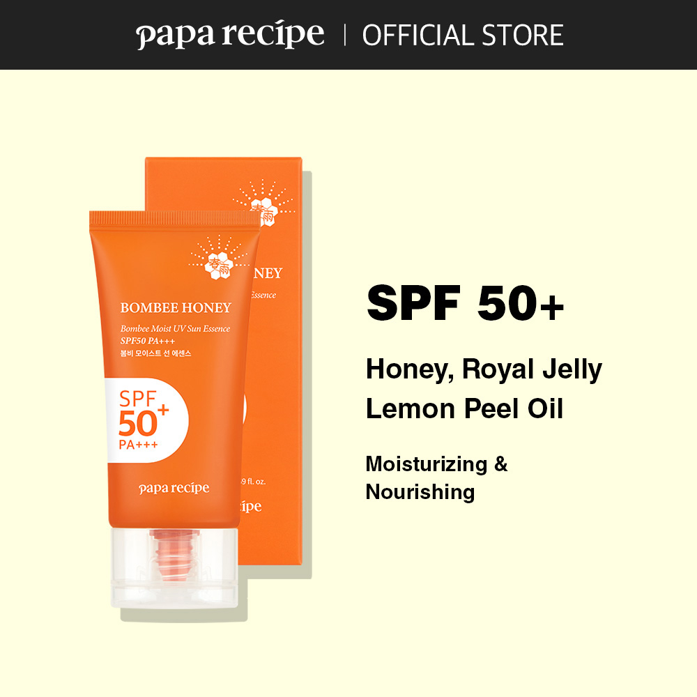 papa recipe Bombee Moist Sun Essence Sunscreen Sunblock(50ml) | Shopee ...