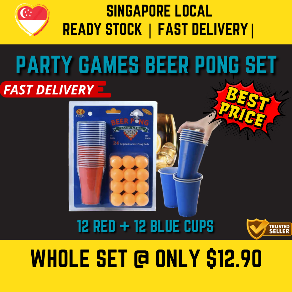 Beer Pong Party Game Set of 24 pcs | Shopee Malaysia