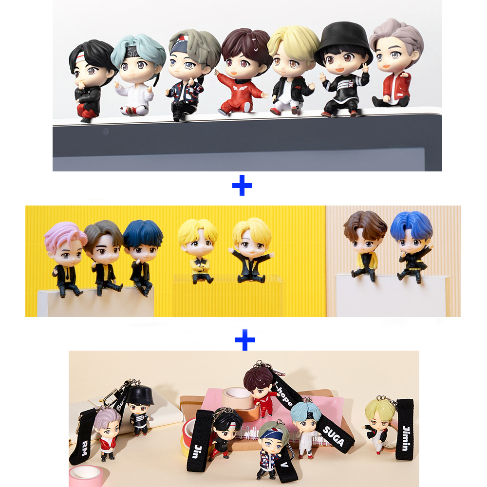 [Korea] BTS (Bangtan boys) 2 Monitor Figure"Magic Door + Butter" + 1 Keyring SET, TinyTan ...