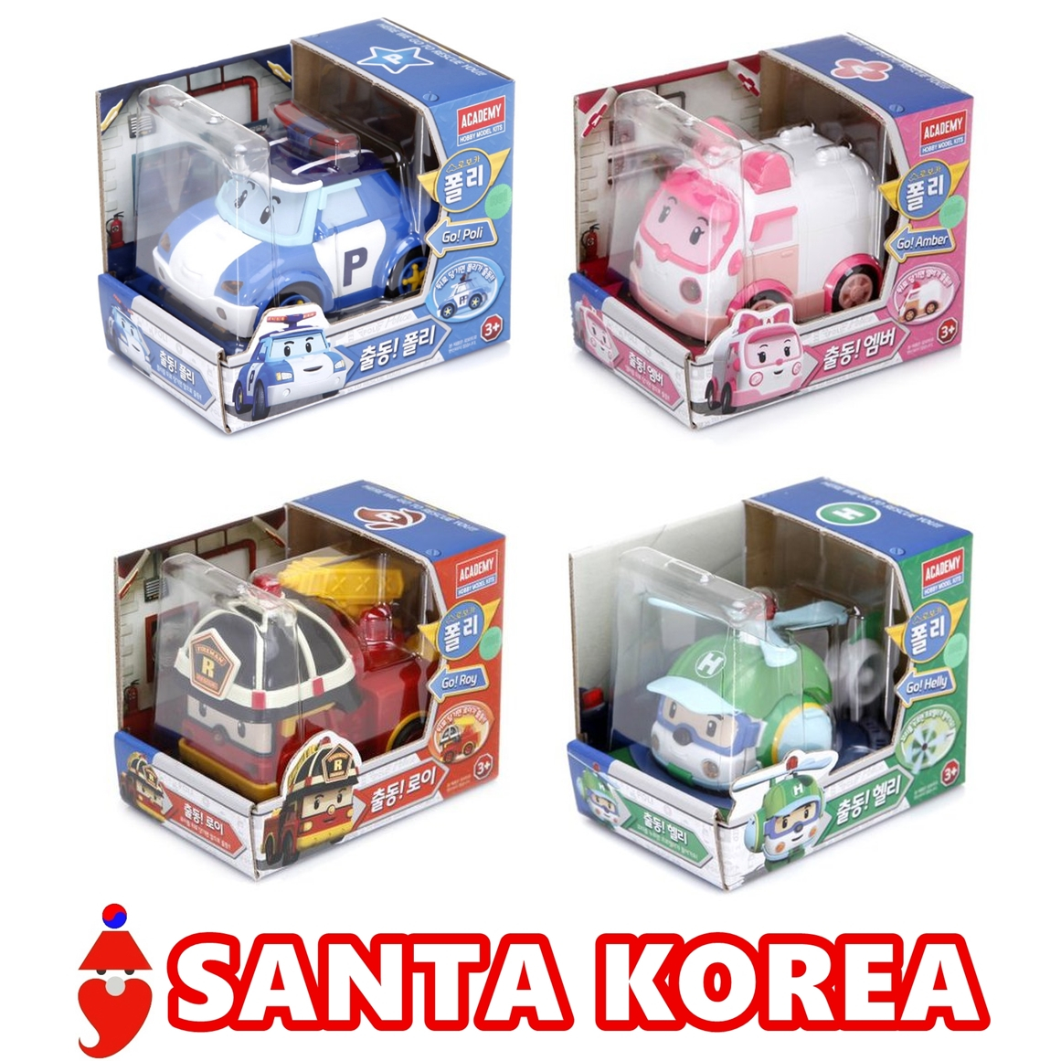 Robocar Poli ☆ Robocar Poli Pull-back Poli Roy Amber Helly | Shopee ...