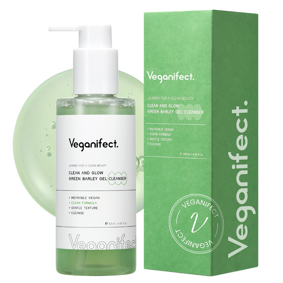 [Veganifect] Green Barley Gel Cleanser 205ml / Vegan Certification / Facial Cleanser | Shopee ...