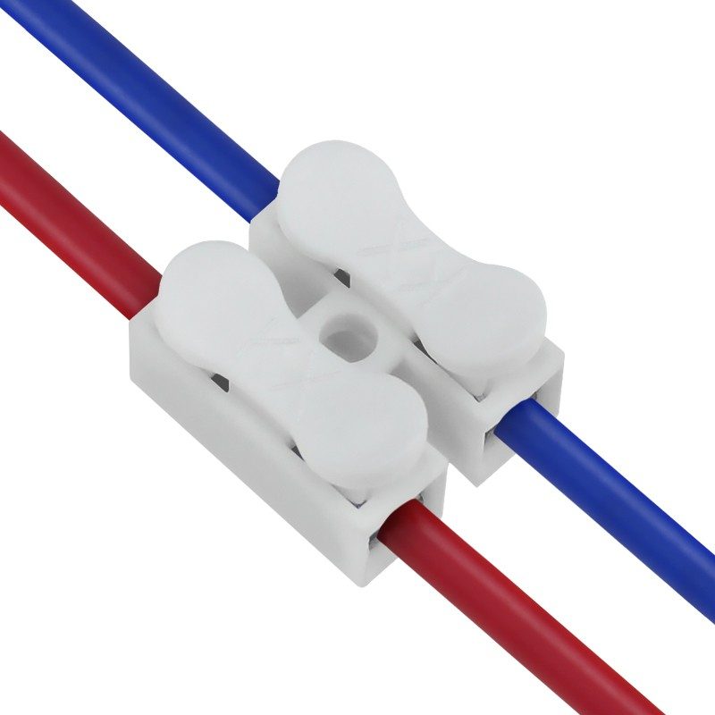 2 Way CH-2 Quick Wiring Press 2 Pins LED Electrical Cable Connectors ...