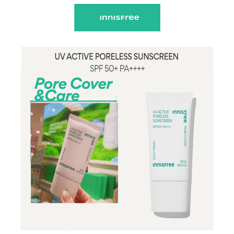 [innisfree] UV Active Poreless Sunscreen SPF50+ PA++++ 50mL(2023AD) | Shopee Malaysia
