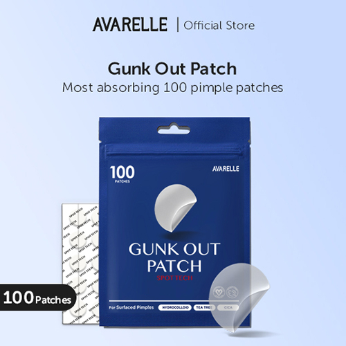 AVARELLE Gunk Out Patch (100 Patches) Pimple Cover Hydrocolloid Patches ...