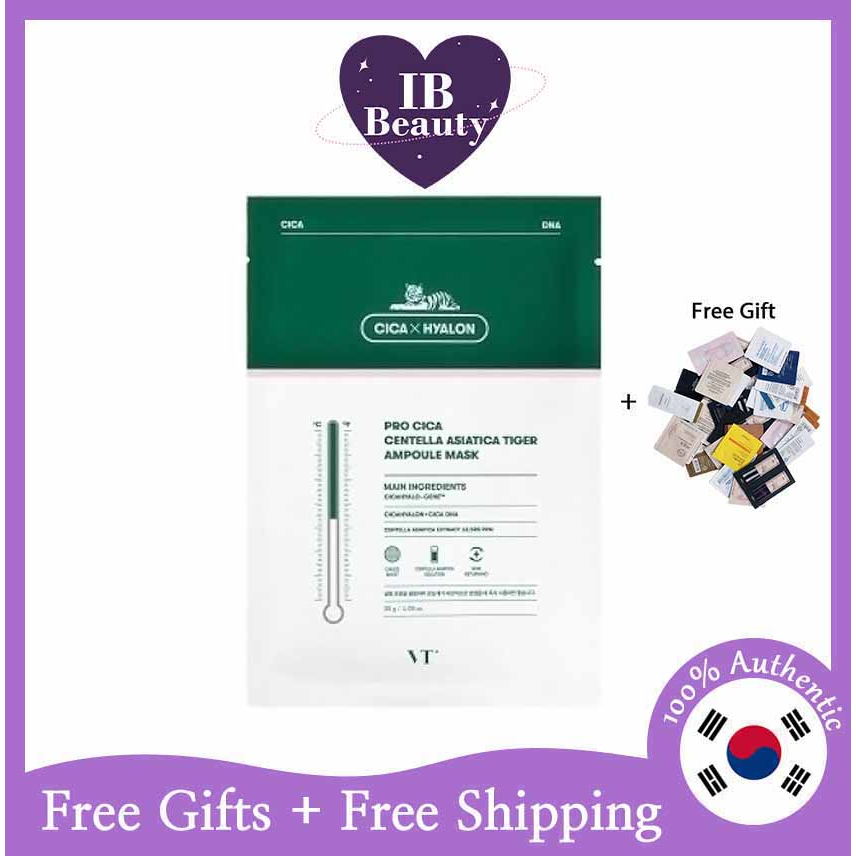 [VT] Pro Cica Centella Asiatica Tiger Ampoule Mask 30g(5ea) | Shopee ...
