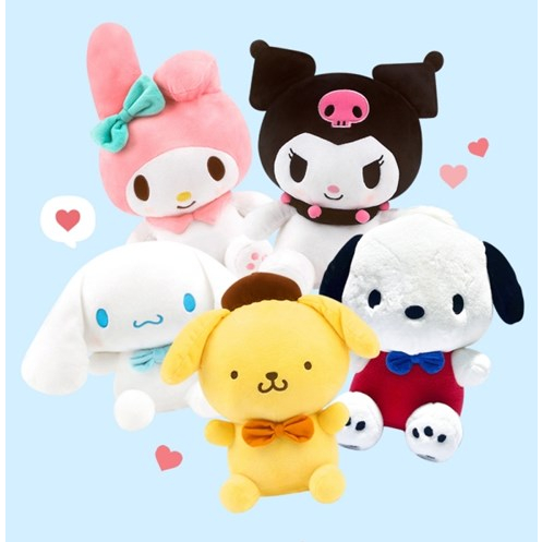 Sanrio Authentic 25cm Cute Kawaii Kuromi Cinnamoroll Pompom Purin My Melody Pochacco Plush Toy ...