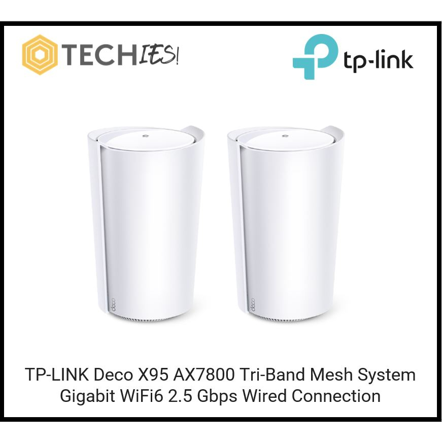TP-Link Deco X95 AX7800 Tri-Band Mesh System Gigabit WiFi6 2.5 Gbps ...