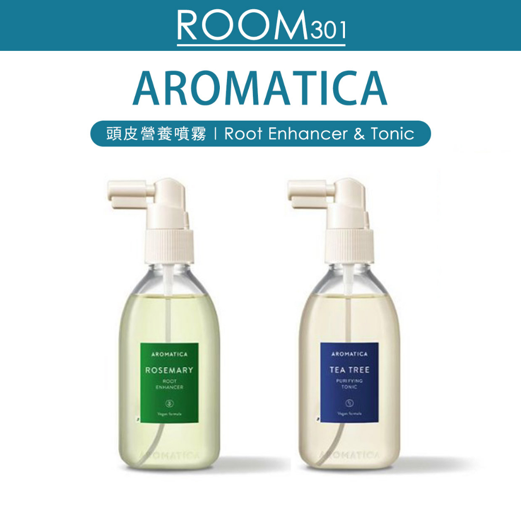 [AROMATICA] AROMATICA Rosemary Vegan Root Enhancer Scalp Essence & Tea Tree Tonic (100ml ...