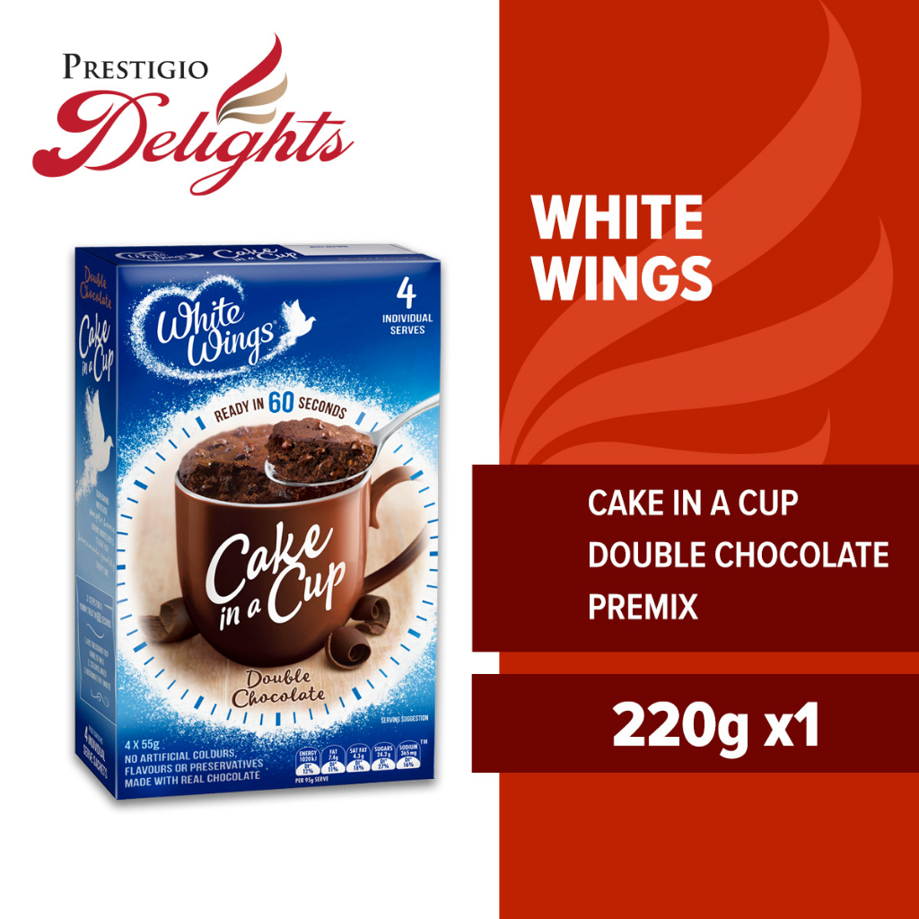 White Wings Cake In A Cup Double Chocolate Premix 220g | Shopee Malaysia