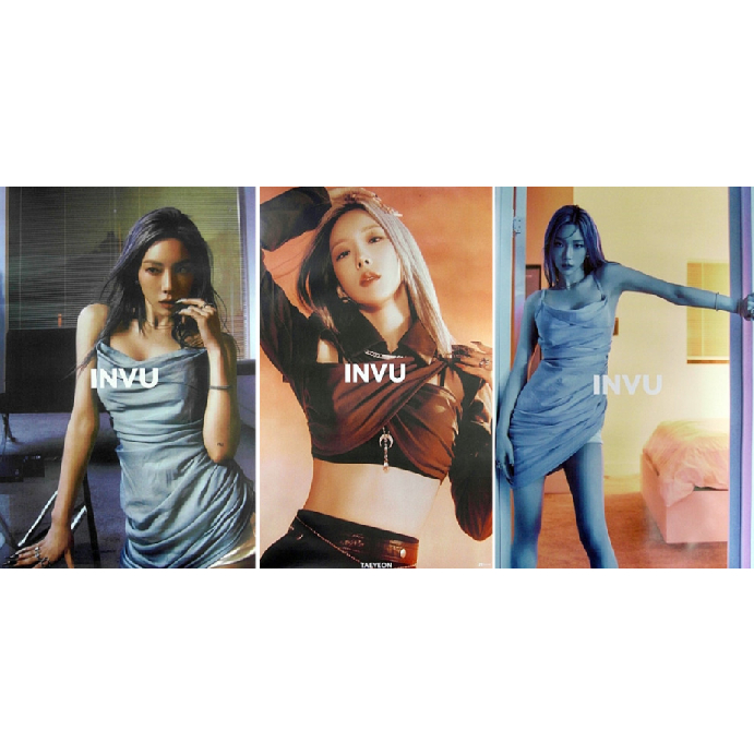 K-IDOL (TAEYEON) - INVU Envy Official Bromide 3 Set + Paper Tube ...