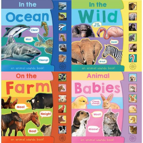 In the Wild/Farm/Ocean/Animal Babies 6 Button Sound Books (Northparade ...