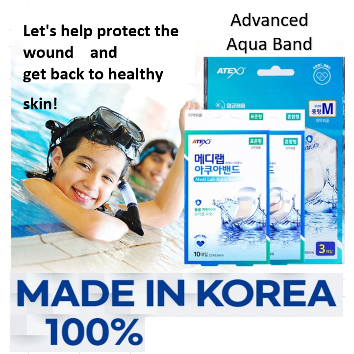 Atex Medium Wrap Aqua Transparent Waterproof Band Standard 10p + Mixed ...