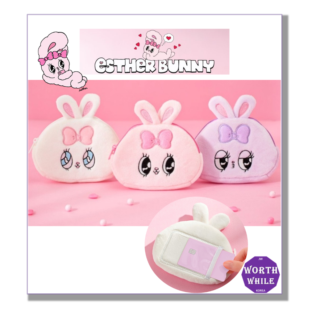 Daiso Korea /Esther Bunny Wallet /Character Card Holder & Coin Purse ...