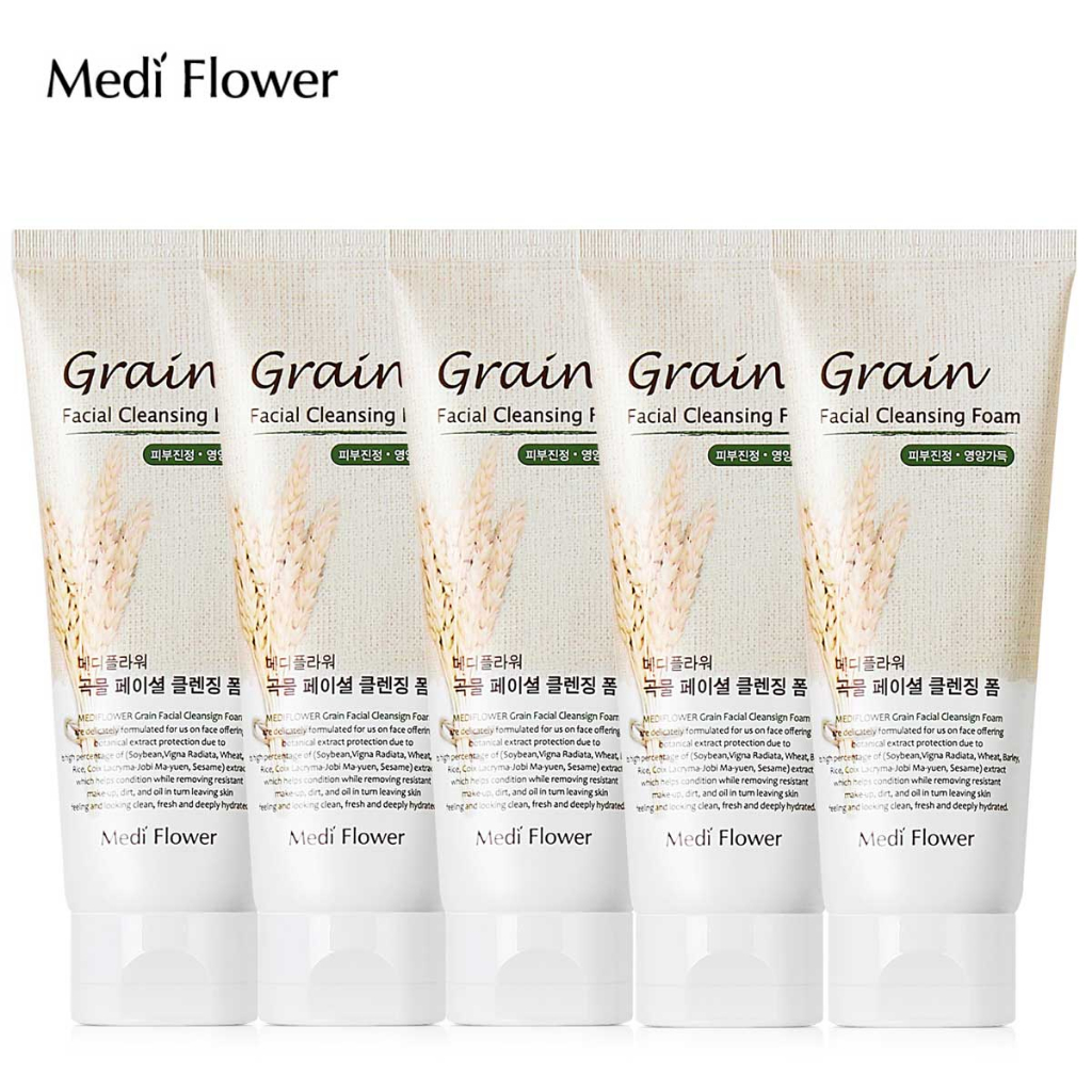 [MEDIFLOWER][Bundle of 5] Grain Facial Cleansing Foam 150ml (Hydration ...