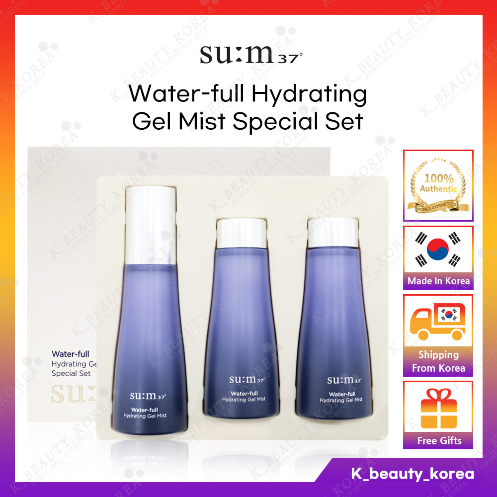 [SU:M37] SUM37 Water-full Hydrating Gel Mist Special Set [60ml x 3ea] / Skin Care Moisturizer ...