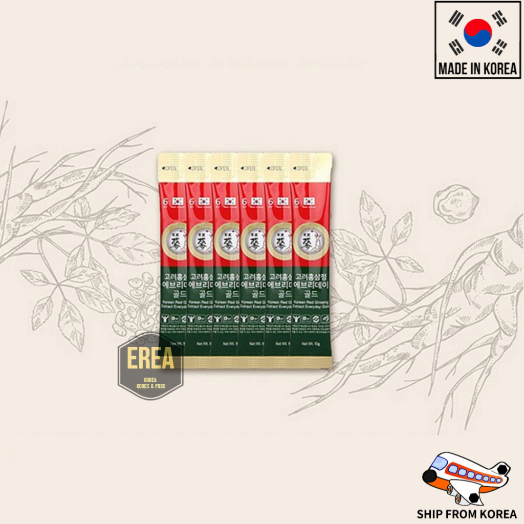 Korean 6 Year Red ginseng stick Everyday Gold 10g Good Value korean red ...
