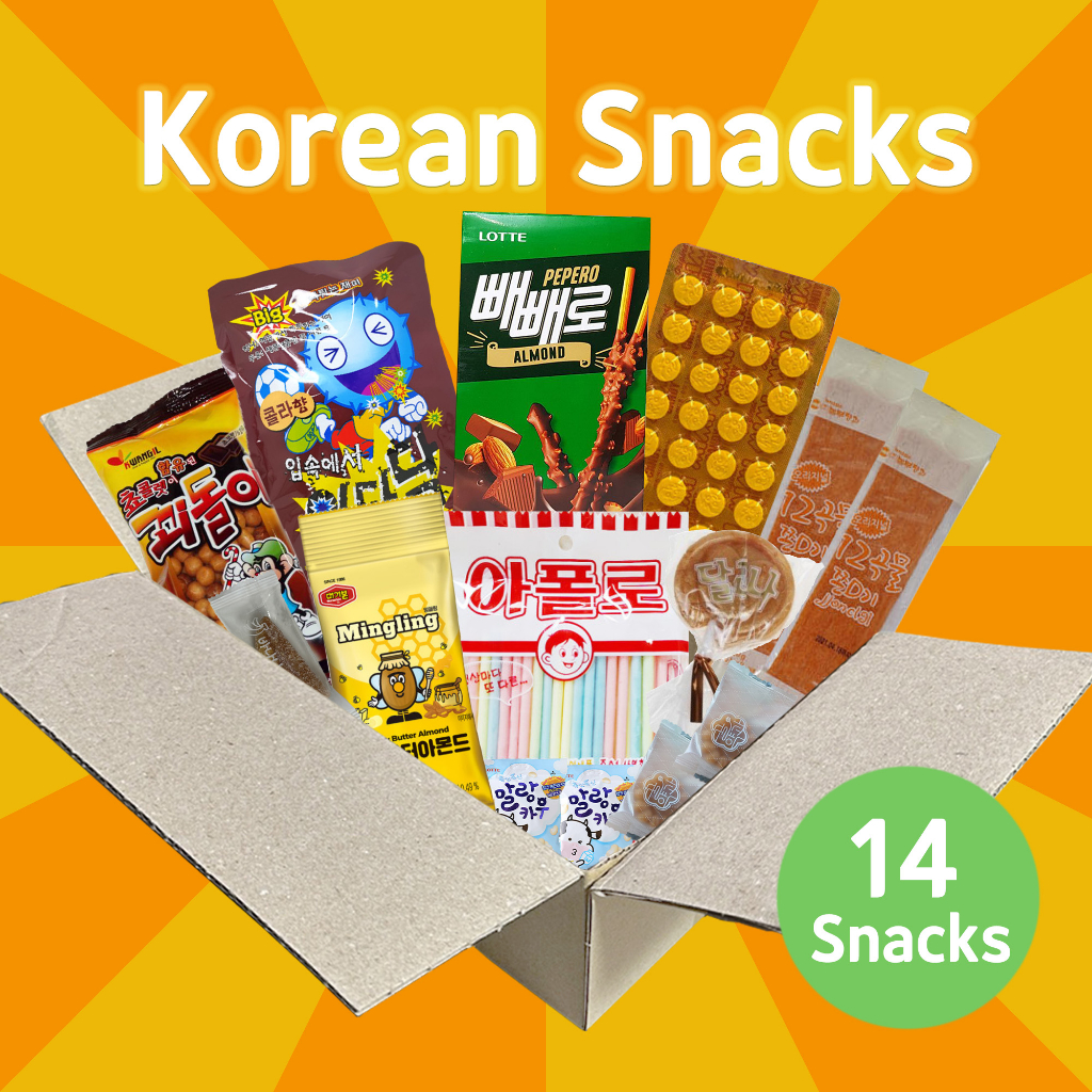 [ Korean Snacks Gift Box ] Lotte Pepero Apollo Dalgona Glutinous rice ...