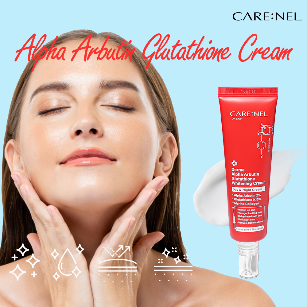 CARENEL Glutathione Arbutin Facial Cream 45ml Brightening Anti-Melasma ...