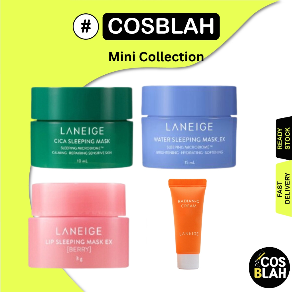 Laneige Water Sleeping 15ml , Cica Sleeping Mask 10ml , Lip Sleeping ...