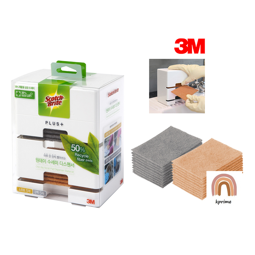 [3M Scotch Brite] One day Dishwashing Sponge Plus Dispenser / Refill ...