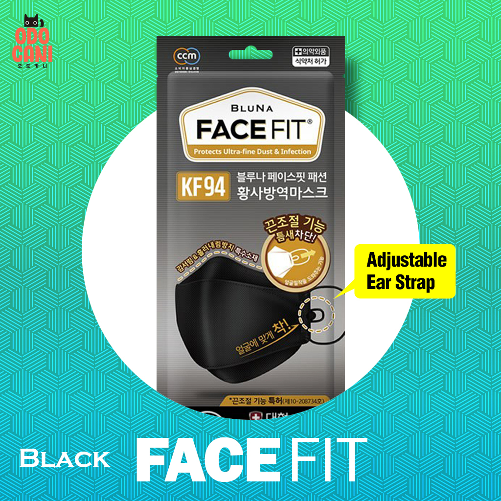 [10pcs] Bluna KF94 Mask ( Facefit Mask / kids mask / black mask / kf94 ...