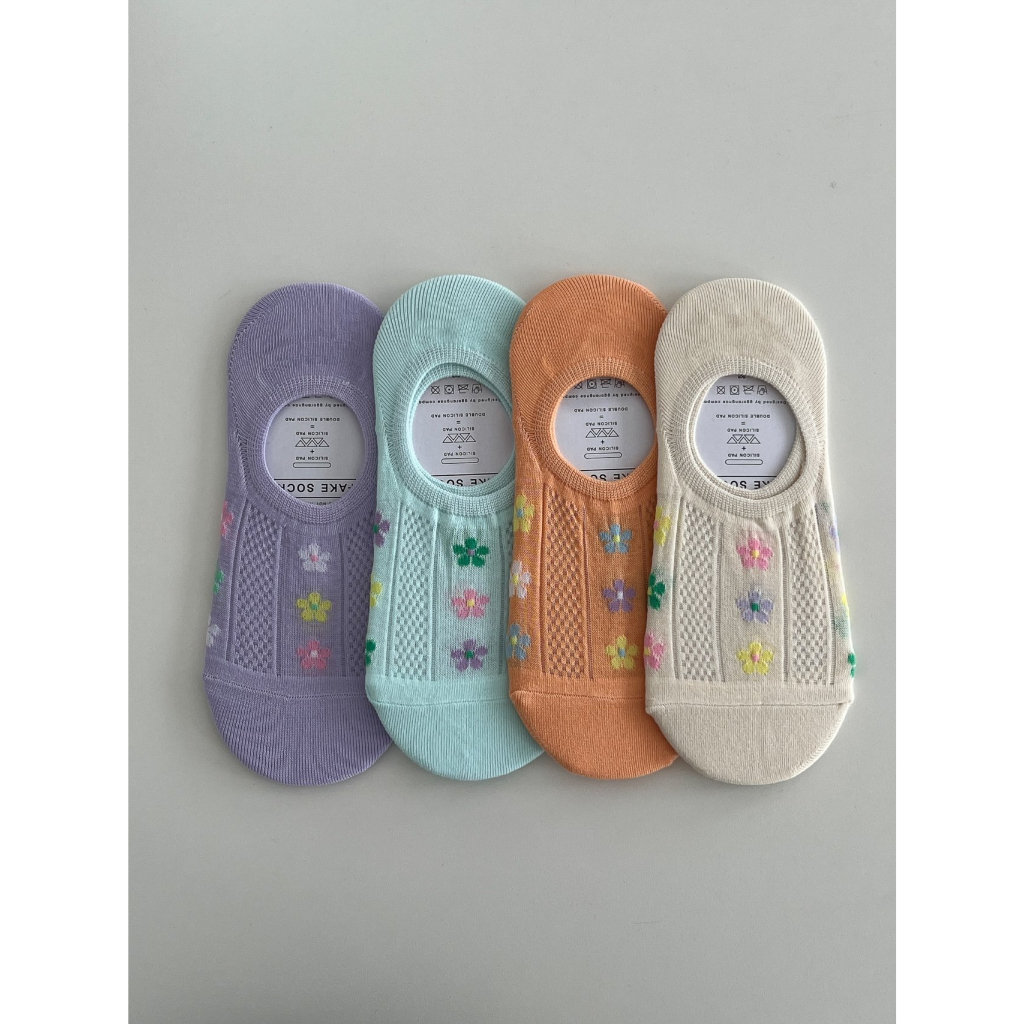 [Anais Shop] Korean Women Cotton Foot Cover Fake socks Invisible Socks ...