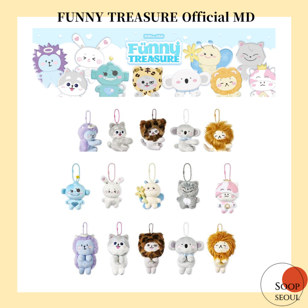FUNNY TREASURE Official Plush / photocard holder monitor keyring ...