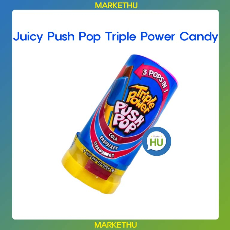 Juicy Push Pop Triple Power Candy 34g/Korea Sweets | Shopee Malaysia