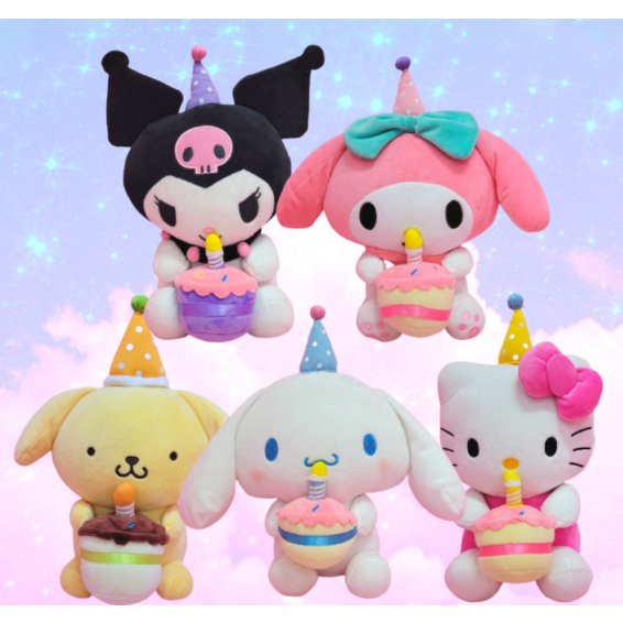 Sanrio Korea Authentic 28cm Cute Birthday Cake Hello Kitty Pompompurin Cinnamoroll Kuromi My ...
