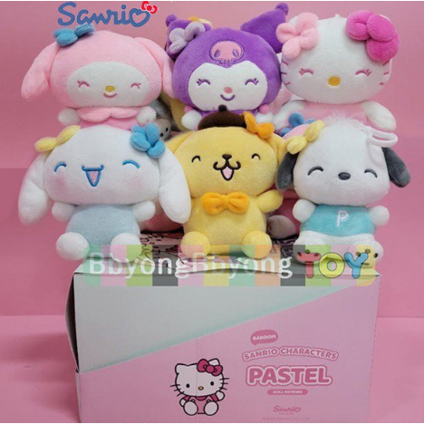 Sanrio Authentic Smile 13-15cm Kuromi Cinnamoroll Pompom Purin Hello Kitty My Melody Pochacco ...