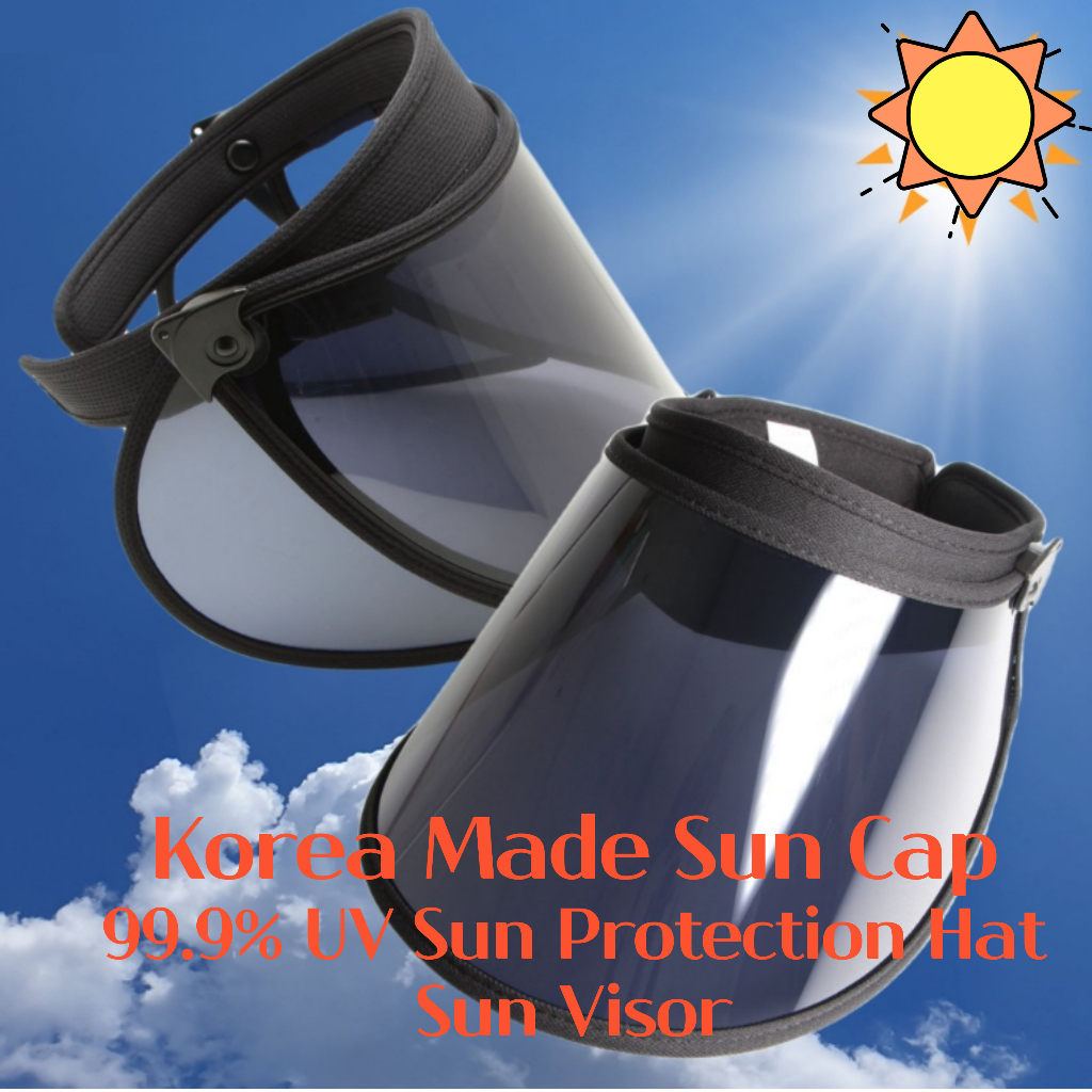 Korea Made Sun Cap 99.9% UV Sun Protection Hat Sun Visor Golf Sun Cap ...