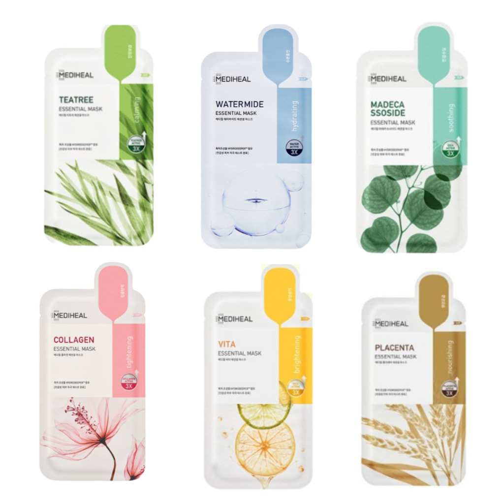 NEW Version Mediheal /Essential Mask 10pcs (Teatree, Watermide, Vita ...