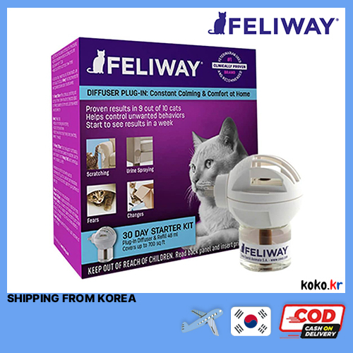 FELIWAY Classic Cat Calming Pheromone Diffuser 30 Day Starter Kit (48 ...