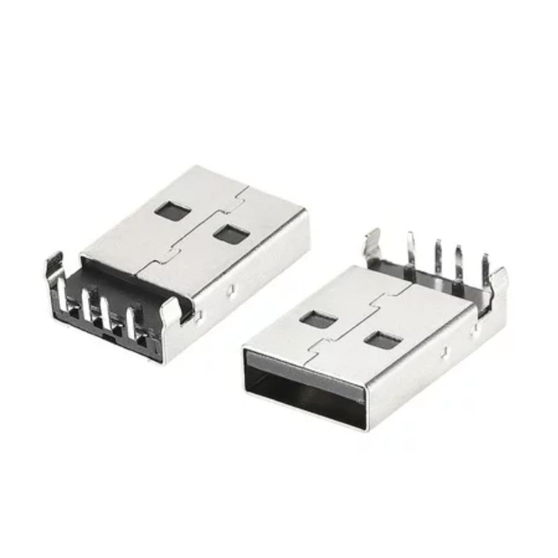 USB 2.0 Type A Male Socket Connector Jack Port,4-Pin DIP 90 Degree ...