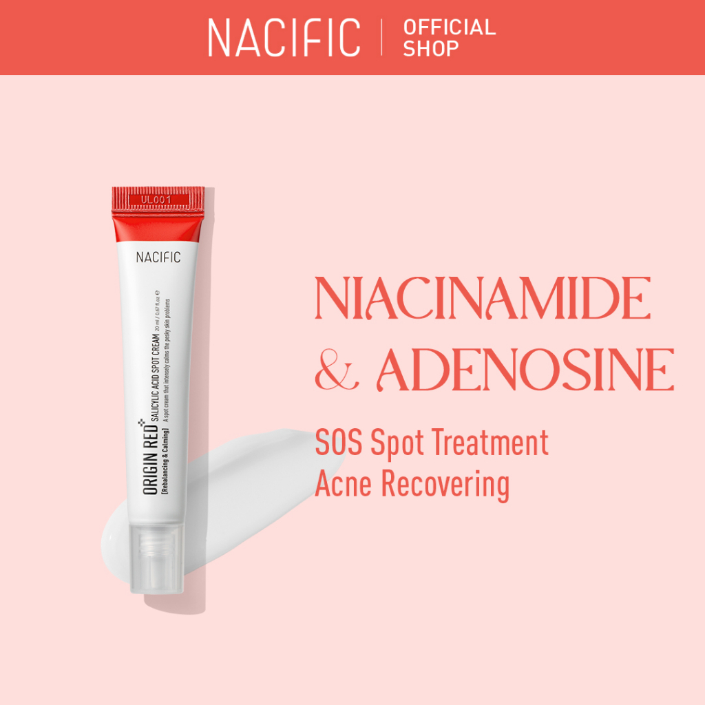 NACIFIC Red Salicylic Acid Spot Cream 20ml, Centella Asiatica, Non ...