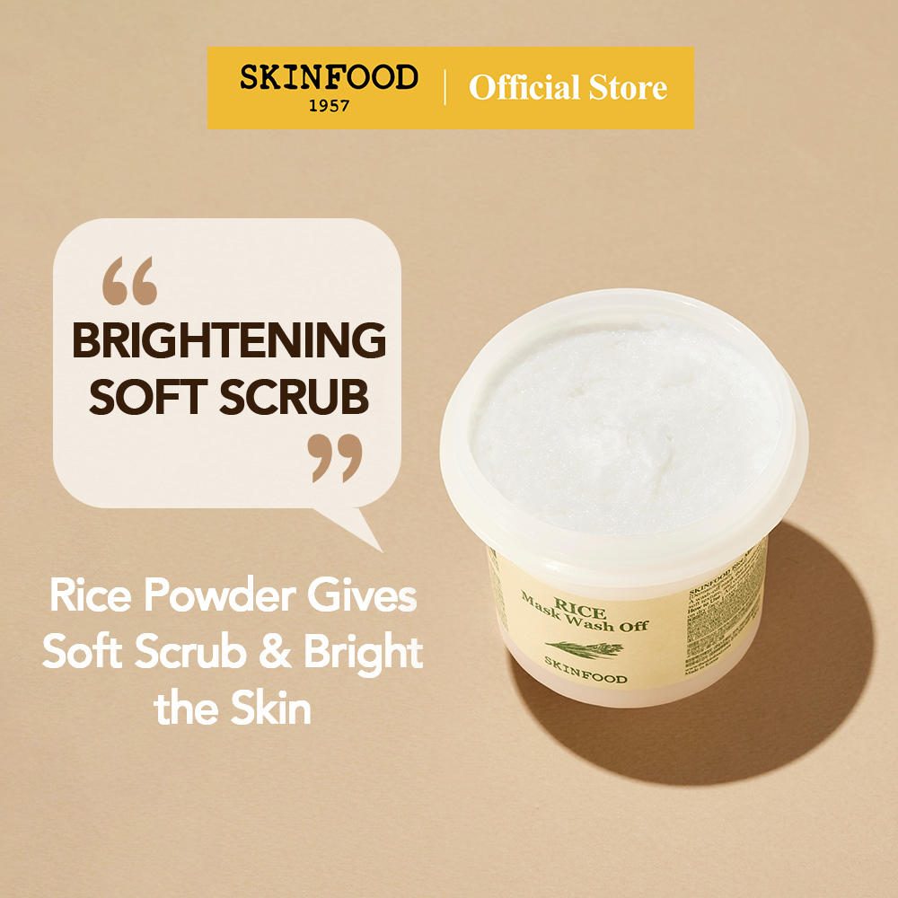 [SKINFOOD Official] Rice Mask Wash Off 120g / Soft & Nourishing ...