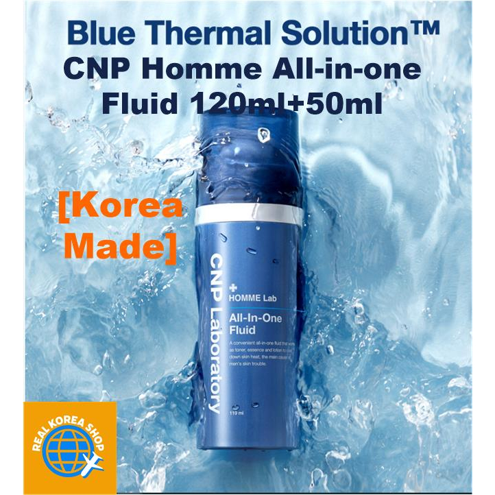 [Korea Made] LG H&H CNP Homme All-in-one Fluid 120ml+50ml Brightens ,Potects, Soothes the Skin ...