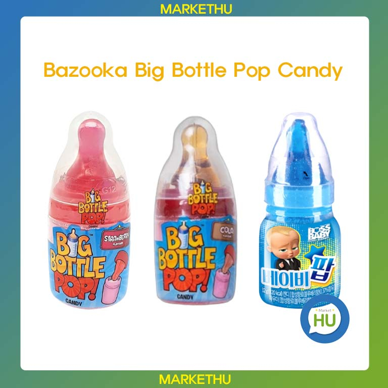 Bazooka Big Bottle Pop Candy Strawberry or Grape or Cola Random, Boss ...