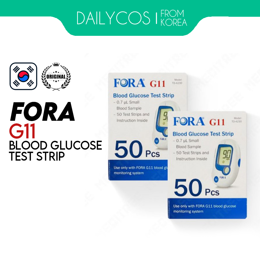 FORA Blood Glucose Meter + Blood Glucose Test Strip G11 (100 sheets ...