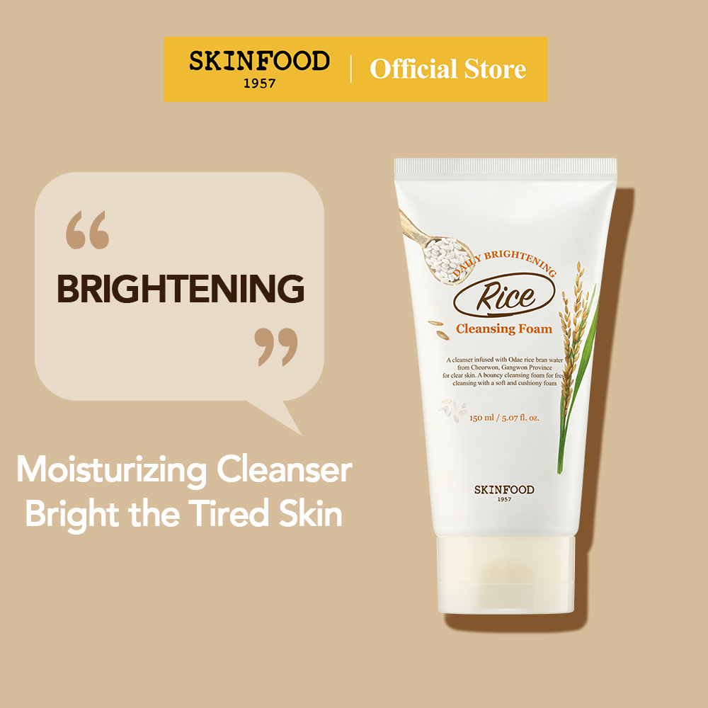 [SKINFOOD Official] Rice Daily Brightening Cleansing Foam 150ml / Clear ...